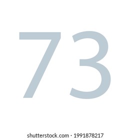 73 Number Simple Clip Art Vector Stock Vector (Royalty Free) 1991878217 ...