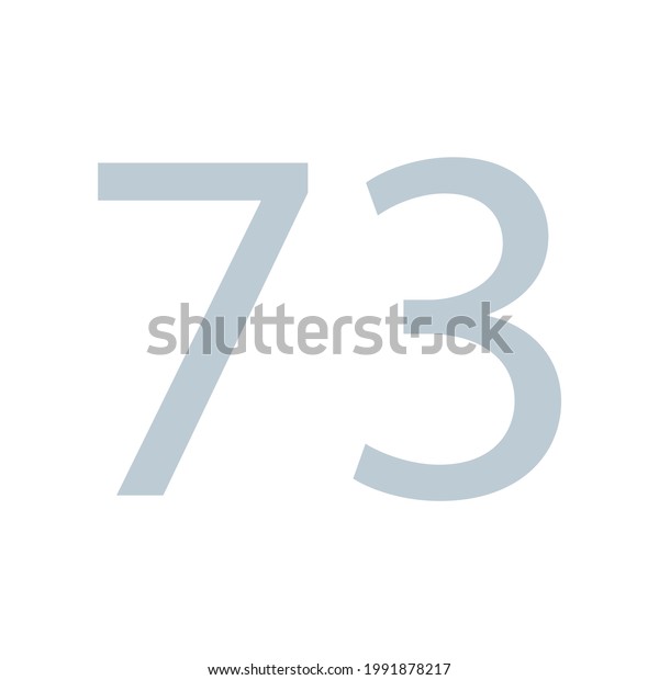 73 Number Simple Clip Art Vector Stock Vector (Royalty Free) 1991878217 ...