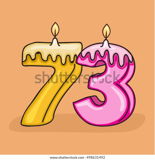 73 Rd Birthday Candle Number Vector Stock Vector (Royalty Free ...