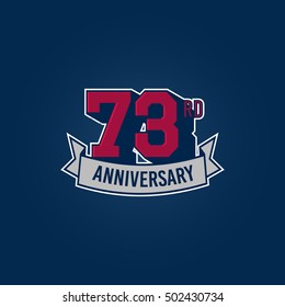 73rd Anniversary Celebration Logo Using 3d Stock Vector (Royalty Free ...