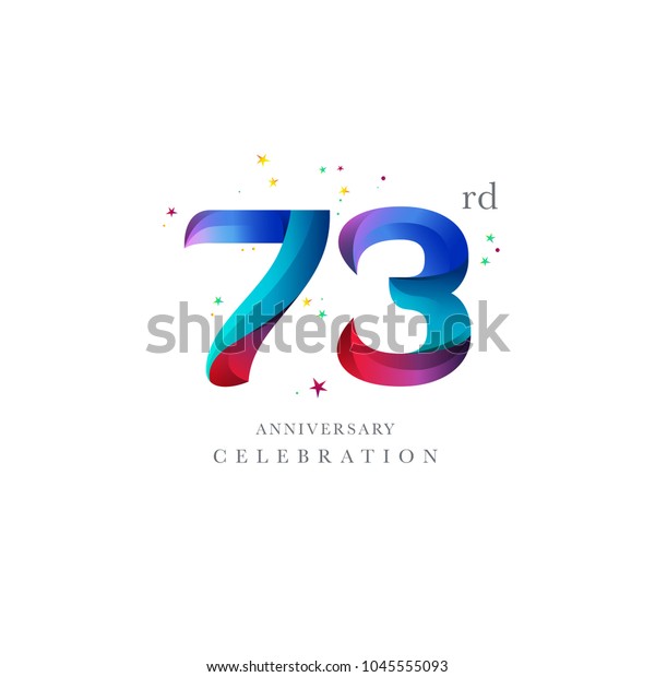 73rd Anniversary Logo Design Number Digit Stock Vector (Royalty Free ...