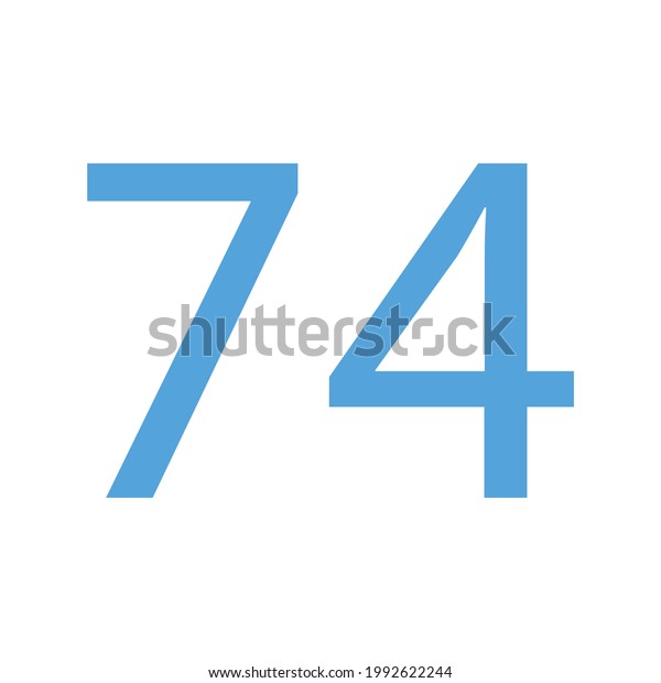 74 Number Simple Clip Art Vector Stock Vector (Royalty Free) 1992622244 ...
