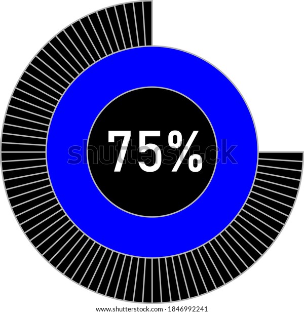 75 Circle Percentage Diagram Web Design Stock Vector (Royalty Free ...