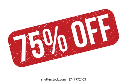 75 Off Rubber Stamp Red 75 Stock Vector (Royalty Free) 1747972403 ...