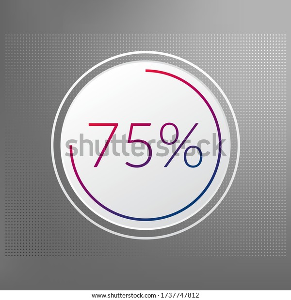 75 Percent Circle Chart Symbol Vector: เวกเตอร์สต็อก (ปลอดค่าลิขสิทธิ์ ...