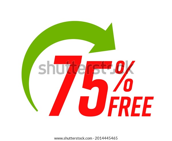 75 Percent Free Poster Layout Arrow Stock Vector (Royalty Free ...