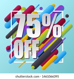 75 Percent Off Text On Colorful Stock Vector (Royalty Free) 1461066395 ...