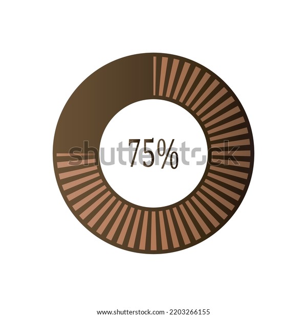 75 Percent Pie Chart Percentage Vector Stock Vector (Royalty Free ...