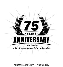 75 Years Design Template Anniversary Vector Stock Vector (Royalty Free ...