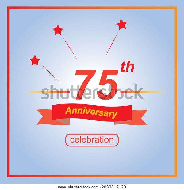 75th Anniversary Banner 75 Years Anniversary Stock Vector (Royalty Free ...