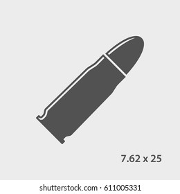 762 X 25 Mm Ammo Icon: vector de stock (libre de regalías) 611005331 ...