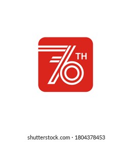 76th Design Icon Vector 76th Anniversary Stock Vector (Royalty Free ...