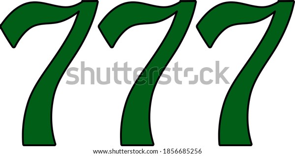 777 Icon Editable Outline Color Fill Stock Vector (Royalty Free ...