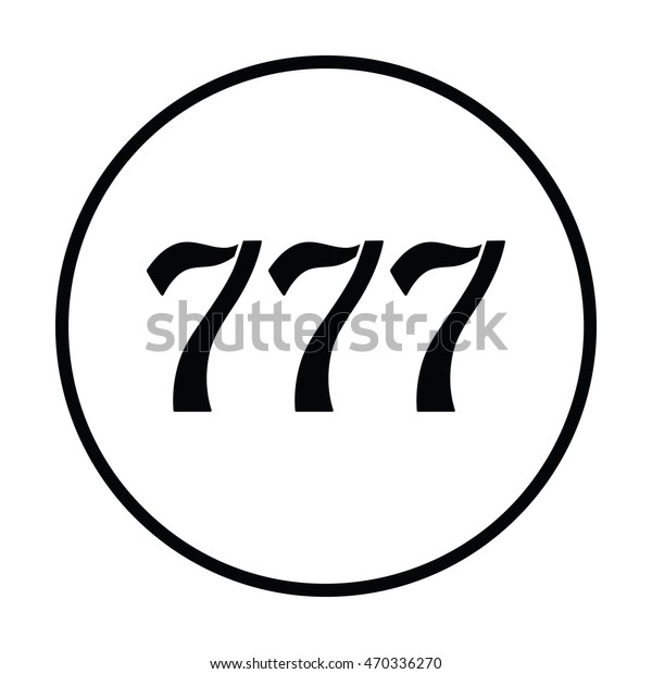 777 Icon Thin Circle Design Vector Stock Vector (Royalty Free ...