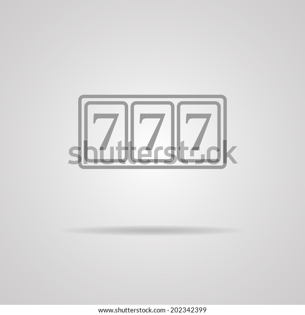 777 Vector Icon On Gray Background: เวกเตอร์สต็อก (ปลอดค่าลิขสิทธิ์ ...