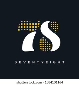 78 Number Logo Check Design Digit Stock Vector (Royalty Free ...