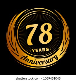 78 Years Anniversary Anniversary Logo Design Stock Vector (Royalty Free ...