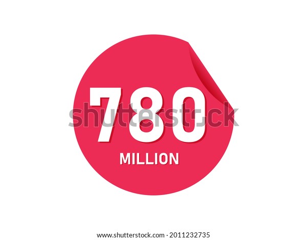 780 Million Texts On White Background Stock Vector (Royalty Free ...