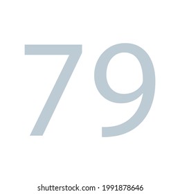79 Number Simple Clip Art Vector Stock Vector (Royalty Free) 1991878646 ...