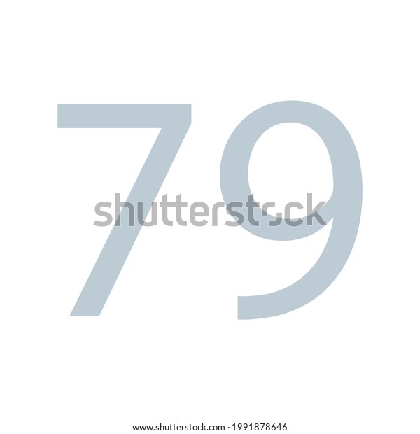 79 Number Simple Clip Art Vector Stock Vector (Royalty Free) 1991878646 ...