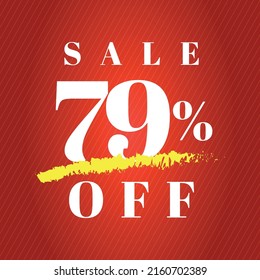 79 Off Tag Seventy Nine Percent Stock Vector (Royalty Free) 2160702389 ...