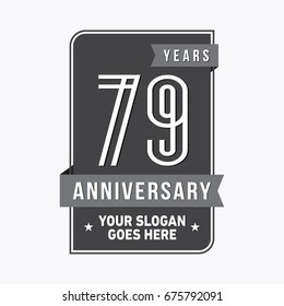 79 Years Anniversary Design Template Vector Stock Vector (Royalty Free ...