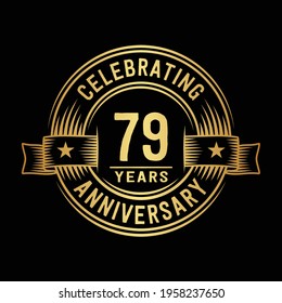 79 Years Logo Design Template 79th Stock Vector (Royalty Free ...