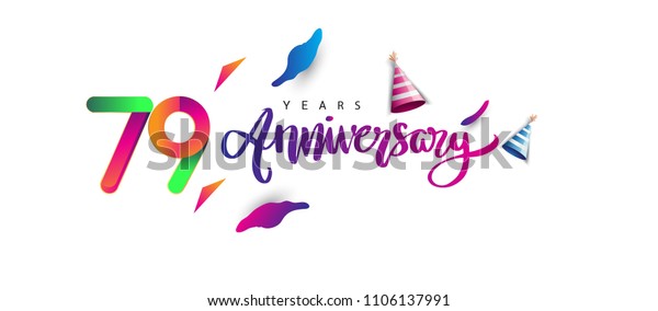 79th Anniversary Celebration Logotype Anniversary Calligraphy Stock ...