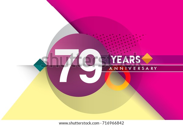 79th Years Anniversary Logo Vector Design: vector de stock (libre de ...