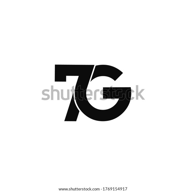7g Letter Original Monogram Logo Design: เวกเตอร์สต็อก (ปลอดค่า ...