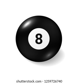 8 Ball Isolated On White Background Stock Vector (Royalty Free ...