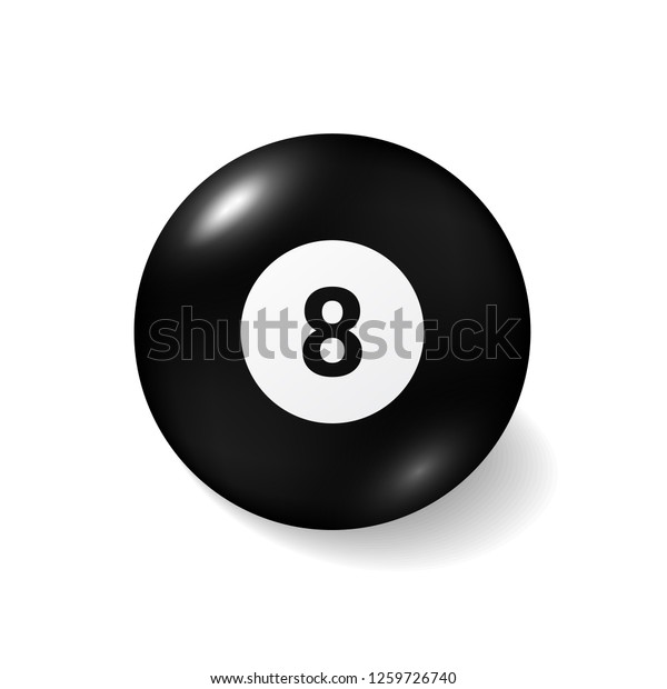 8 Ball Isolated On White Background Stock Vector (Royalty Free) 1259726740