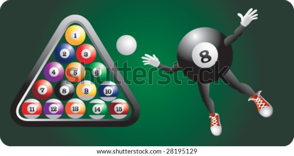 8 Ball Man Flying: เวกเตอร์สต็อก (ปลอดค่าลิขสิทธิ์) 28195129 | Shutterstock