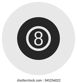 8 Ball Pool Icon Vector Illustration Stock Vector (Royalty Free ...