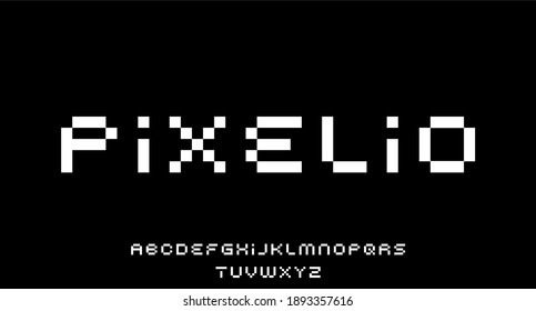 8 Bit Font Vector Display Font Stock Vector (Royalty Free) 1893357616