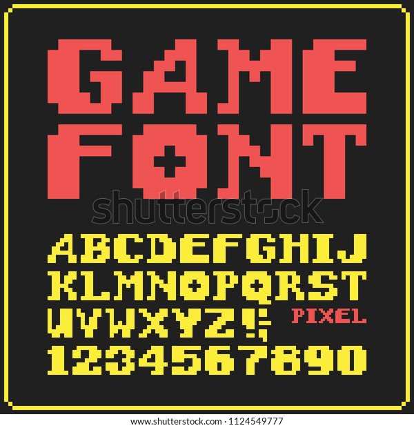 8 Bit Game Font Letters Pixel Stock Vector (Royalty Free) 1124549777 ...