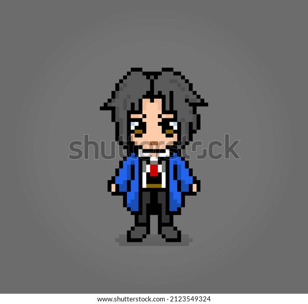 8 Bit Male Character Pixels Human Stock Vector (Royalty Free ...