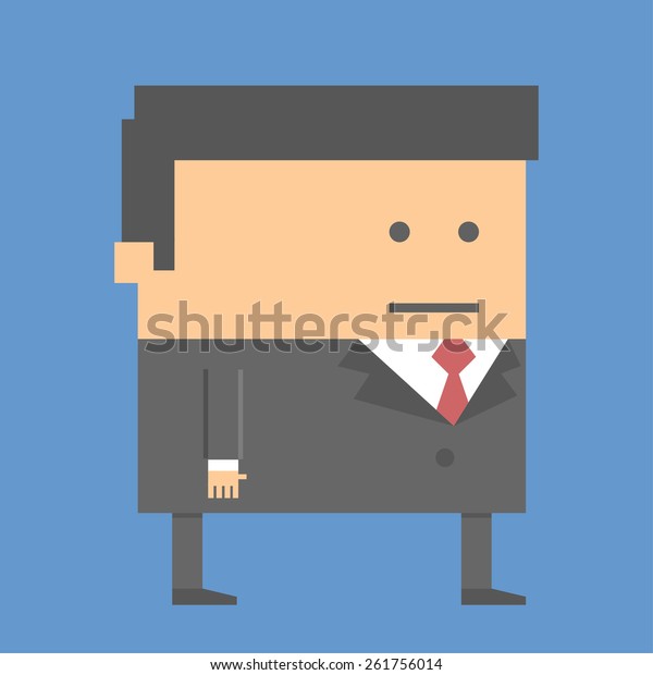 8 Bit Man Suit Tie Stock Vector (Royalty Free) 261756014