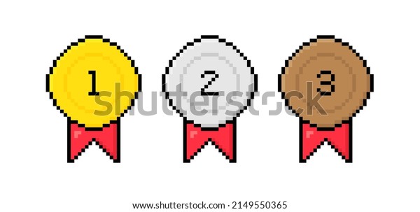 8 Bit Pixel Art Gold Silver: เวกเตอร์สต็อก (ปลอดค่าลิขสิทธิ์ ...