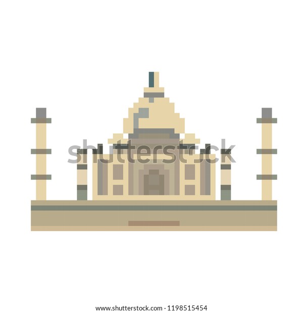 8 Bit Pixel Art Taj Mahal Stock Vector (Royalty Free) 1198515454