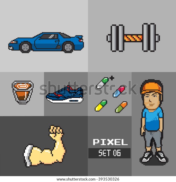 8 Bit Pixel Character Health Stock Vector (Royalty Free) 393530326 ...