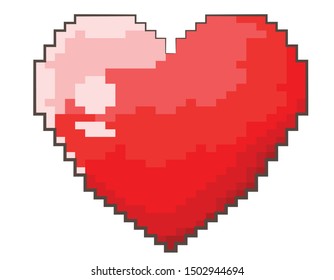 8 Bit Pixel Cute Heart Vector Stock Vector (Royalty Free) 1502944694 ...