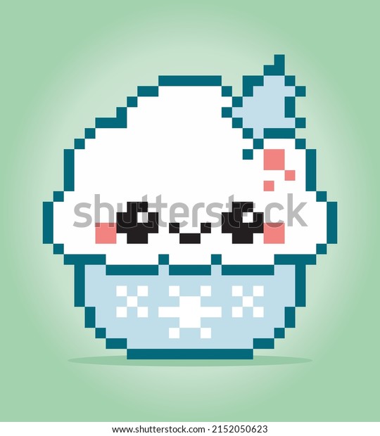 8 Bit Pixel Ice Cream Bowl Stock Vector (Royalty Free) 2152050623 ...