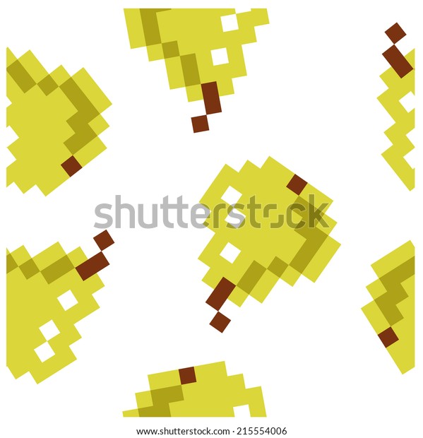8 Bit Pixel Seamless Fruit Pattern Stock Vector (Royalty Free ...