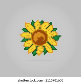 8 Bit Pixel Sunflower Plant Pixel Stock Vector (Royalty Free ...