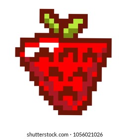 8 Bit Pixelart Strawberry Stock Vector (Royalty Free) 1056021026 ...