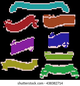 Abstract Pixel Cave 8 Bit Pixel Stock Vector (Royalty Free) 726292141 ...