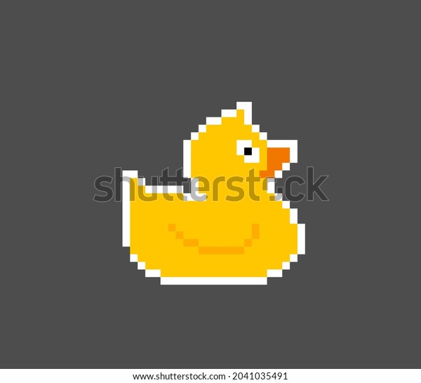 8 Bit Rubber Duck Pixels Animal Stock Vector (Royalty Free) 2041035491 ...