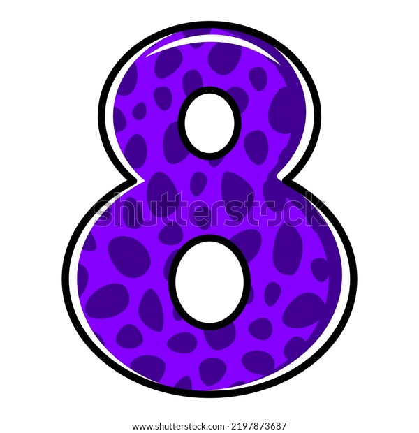 8 Cartoon Arabic Numerals Prints Hand Stock Vector (Royalty Free ...