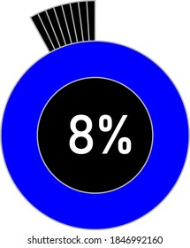 8 Circle Percentage Diagram Web Design Stock Vector (Royalty Free ...